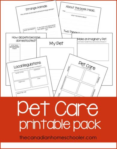 Pets Worksheets {printable}