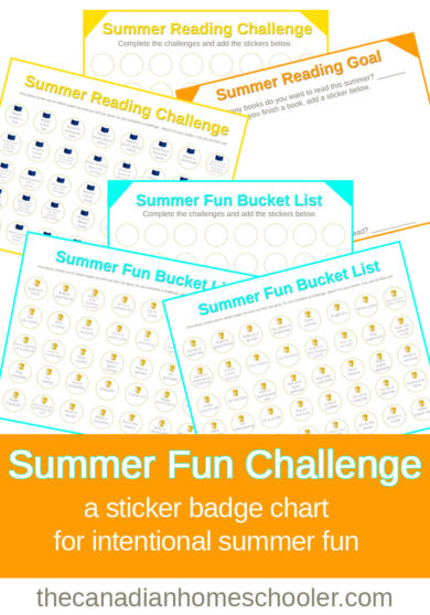 Summer Fun Challenge - A Sticker Badge Chart {Printable}
