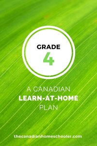 Grade 4 Learn-At-Home Plan – The Canadian Homeschooler