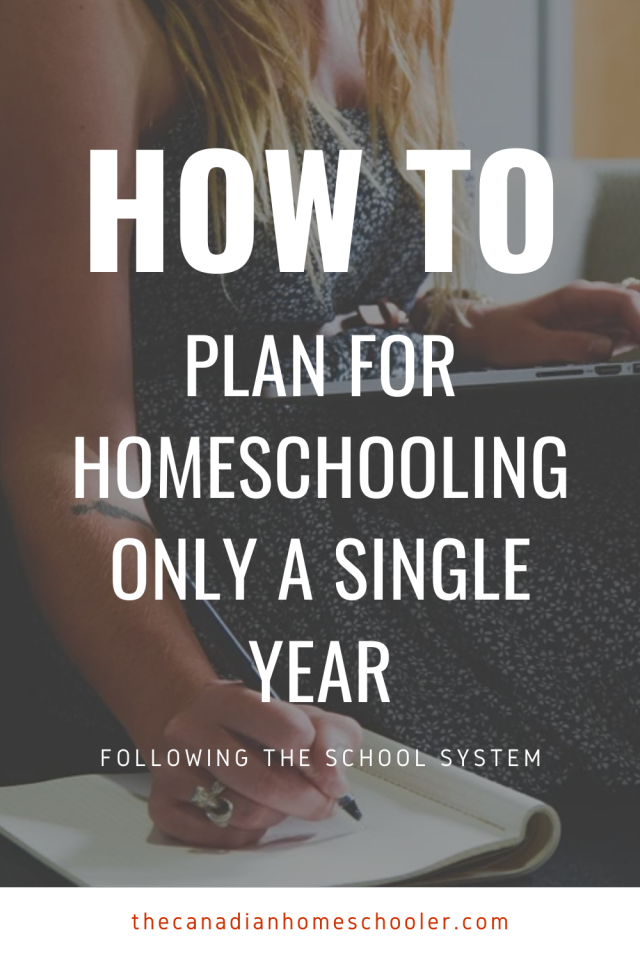 Single Year Homeschool Planning